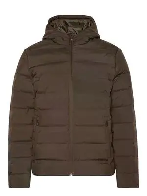 Calvin Klein Hooded Puffer Jacket - Brown