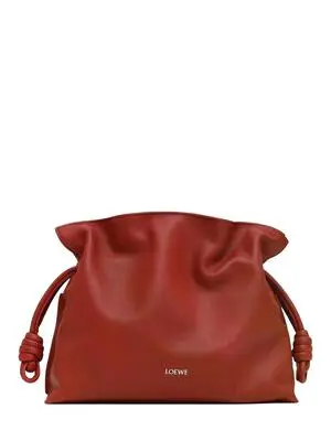 Loewe Knotted Drawstring Bucket Bag - Red