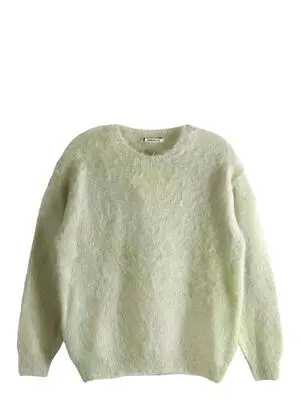 Auralee Textured Knitted Sweater Green