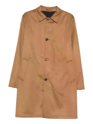 KIRED Button-fastening Reversible Cashmere Coat - Brown