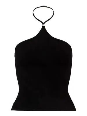 Paris Georgia Halter Hardware Top - Black