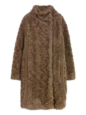 BOSS Faux-fur Coat - Brown