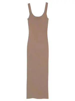 ENTIRE STUDIOS Square-neck Midi Dress - Brown