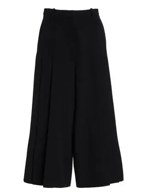 MICHAEL KORS Wool Gabardine Wide-Leg Culotte Pants