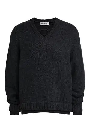 Our Legacy Layered Merino Wool Jumper - Charcoal