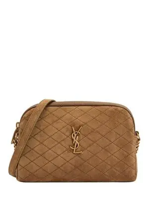 Saint Laurent Gaby Mini Suede Cross-body Bag - Brown