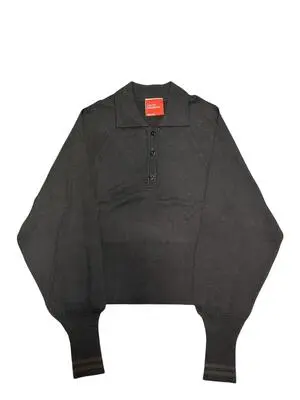 MERCI Button Polo Shirt - Black
