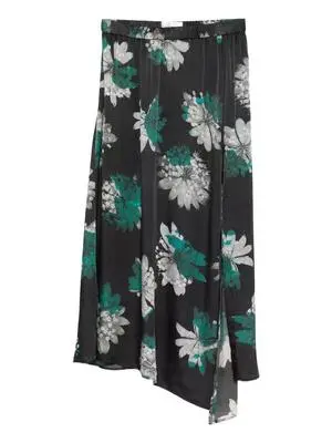 Christian Wijnants Sobat Floral Slit Skirt - Black
