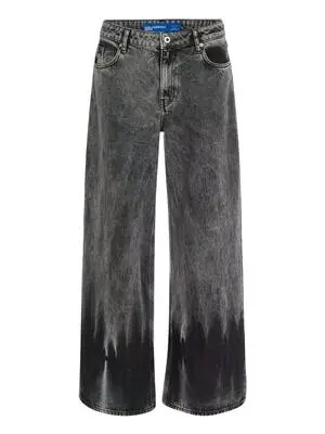 Karl Lagerfeld Low-rise Wide-leg Jeans - Grey
