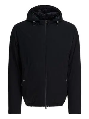 Herno Short Down Jacket With Hood - Black