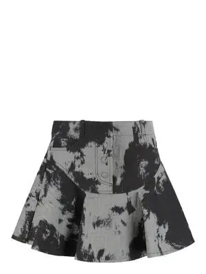 FENDI FF Jacquard Denim Skirt
