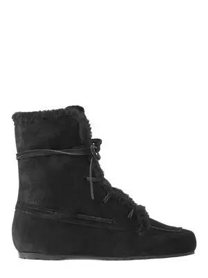AeydĒ Paul Shearling Ankle Boots - Black
