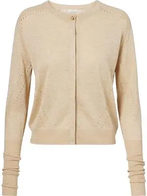 JOSEPH Tassé Lamé Cardigan - Gold