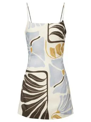 SIR. Lola Floral Linen Mini Dress - Multicoloured