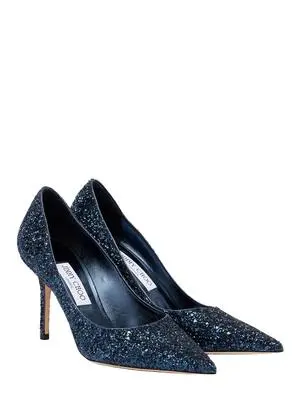JIMMY CHOO Love 85 Glitter Pumps - Blue