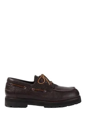 Studio Nicholson Guston Leather Boat Shoes - Brown