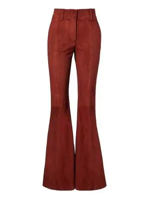 Gabriela Hearst Rhein Flared Suede Pants - Brown