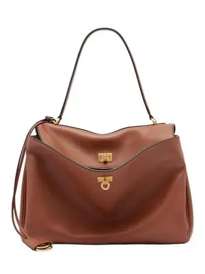 Balenciaga Rodeo Medium Leather Tote - Brown