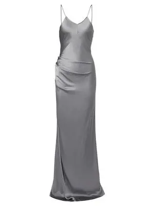 Victoria Beckham Cami Satin Gown - Metallic