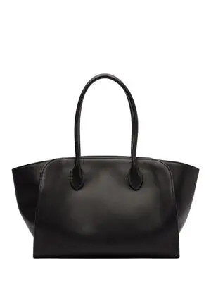 THE ROW Marlo 12 Leather Tote Bag - Black