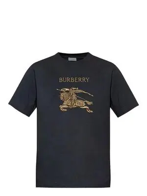 Burberry Logo-embroidered T-shirt - Black