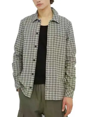 SAMSOE SAMSOE Checked Button Shirt - Neutrals