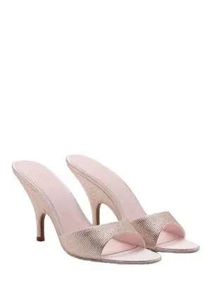 Mango Rhinestone High Heel Sandal Pink
