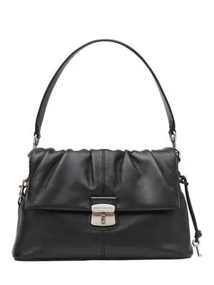 Marc Jacobs Leather Cristina Messenger Shoulder Bag Black