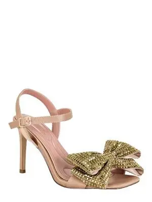 AZALEA WANG Gamylle Ankle Strap Sandal - Mocha