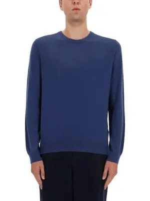 BOSS Regular Fit Cashmere Sweater - Blue