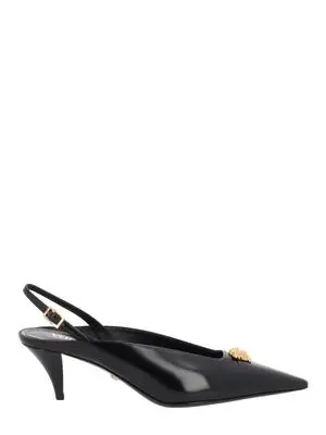 Versace Slingback Heels - Black