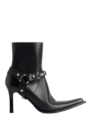 Balenciaga City 90mm Bootie With Harness - Black