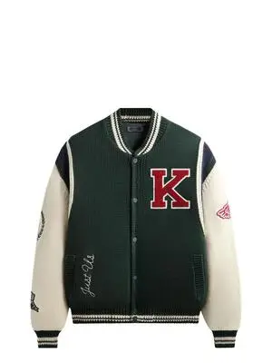 Kith For Avirex Porter Varsity Knit Bomber Jacket - Green