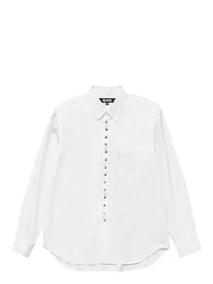 COMME DES GARÇONS BLACK Studded Poplin Shirt - White