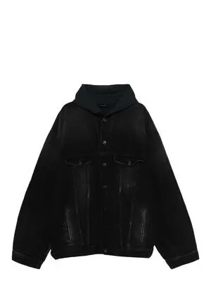 Balenciaga Hybrid Hooded Jacket - Black