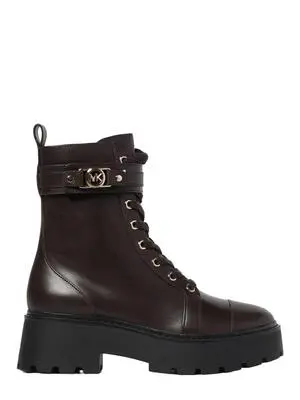 Michael Kors Lace Up Combat Boots - Brown