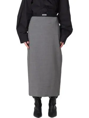 MSGM Straight Skirt - Grey