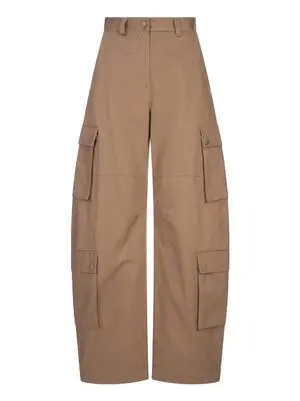 MSGM Wide Leg Pants - Brown