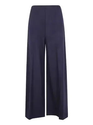 Harris Wharf London Wide Leg Trousers - Navy