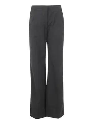 Dries Van Noten Wool Blend Flared Trousers - Black