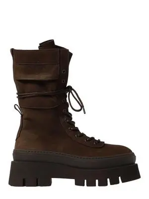 SUMMERY COPENHAGEN Lace Up Boots Brown