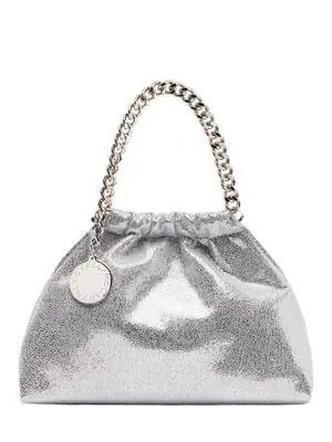 Stella McCartney Falabella Small Metallic Tote Bag Silver