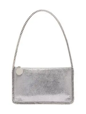 Stella McCartney Falabella Mini Metallic Shoulder Bag - Silver