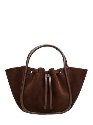 Proenza Schouler Ruched Suede Tote Bag - Chocolate