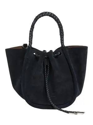 Proenza Schouler Ruched Suede Tote Bag Deep Navy