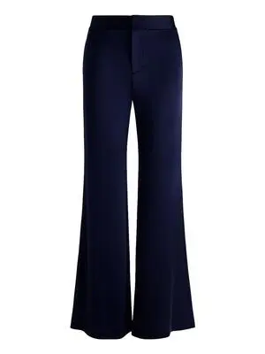 Alice + Olivia Shane Satin Wide-leg Pants - Midnight B