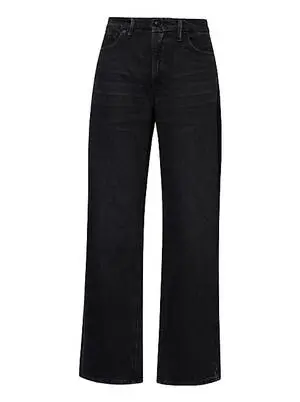 Good American 90s Wide-leg Denim-blend Jeans - Black406