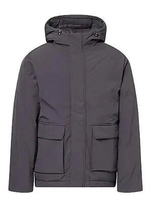 ARNE Flap-Pocket Padded Puffer Jacket Grey