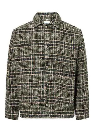 BOUND Yosemite Checked Wool Blend Overshirt M