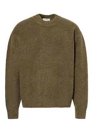 THE COUTURE CLUB Crewneck Knitted Jumper - Khaki